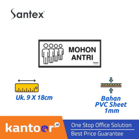 SANTEX LABEL MOHON ANTRI LMS-36C MEDIUM WARNA - Kantoor.id